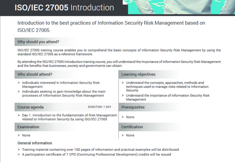 Information Security Risk Management Introduction ISO 27005