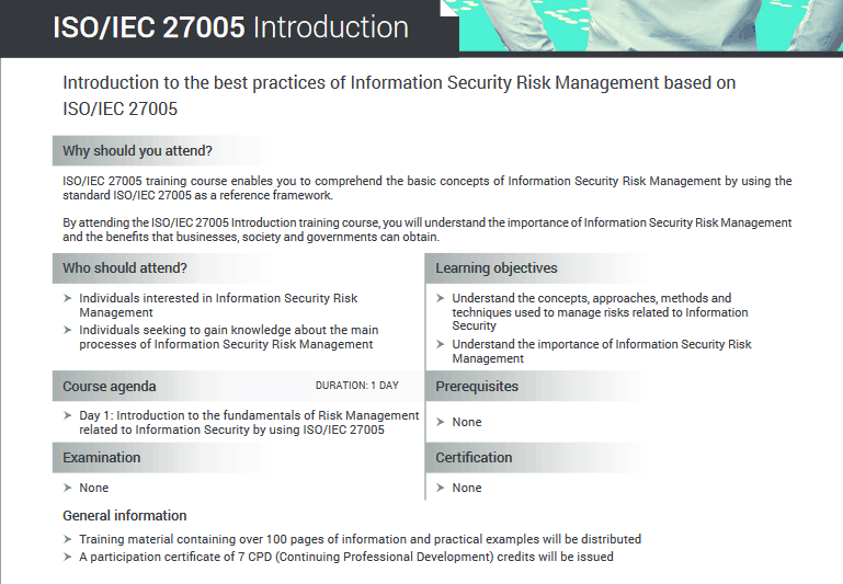Information Security Risk Management Introduction ISO 27005