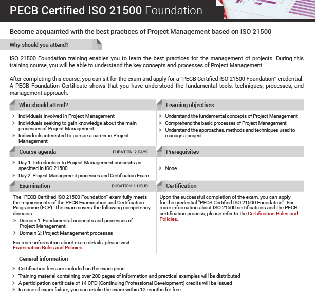 Project Management Foundation - ISO 21500